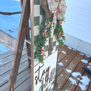 Spring Porch Leaner Checkered | Porch Leaner | Spring Porch Leaner ...