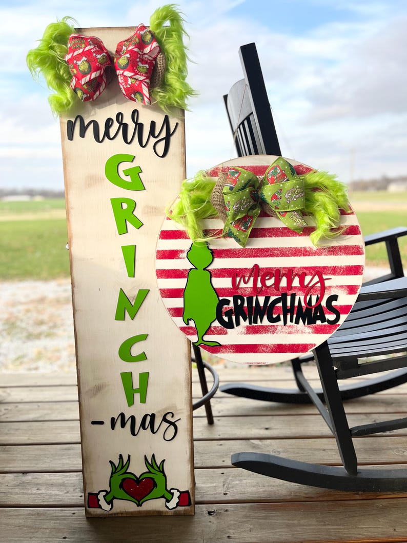 Grinchmas Porch Leaner - Etsy