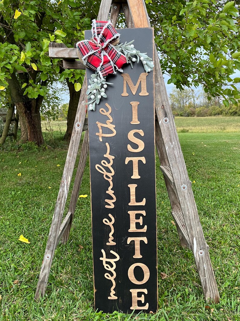Merry Christmas Door Hanger | Merry Christmas Porch Leaner | Meet Me ...