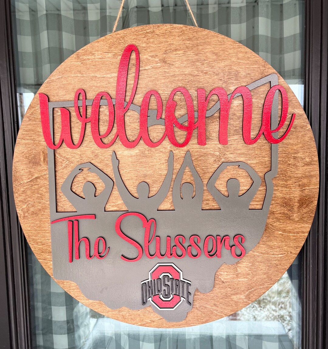 Ohio State O-h-i-o Welcome Sign - Etsy