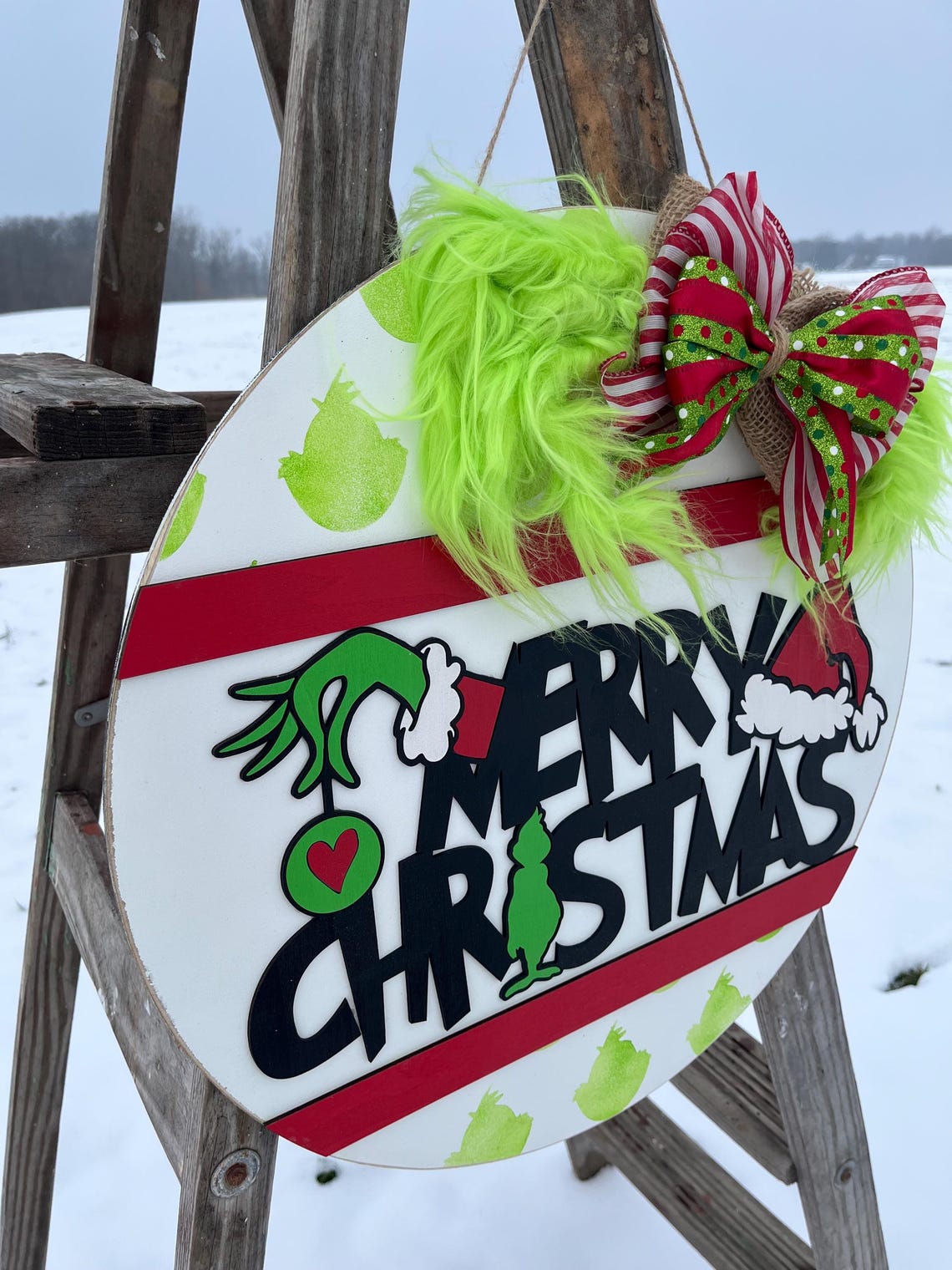 Grinch Porch Leaner | Grinch Sign | Grinch Porch Sign | Wood Grinch ...