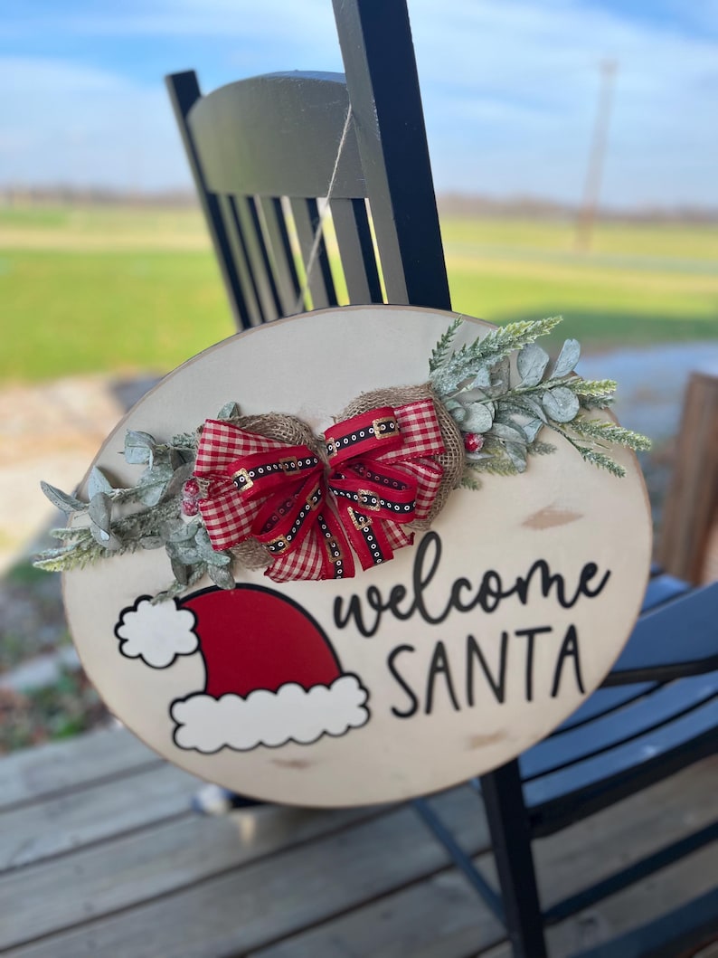Santa Porch Leaner - Etsy