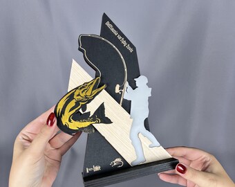 Personalised Wooden Trophy Award Personalised Bespoke Design Custom ...