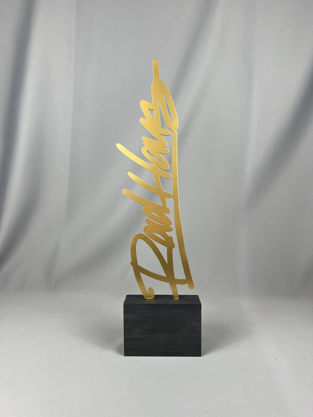 Modern Laser Cut Steel Trophy, Corporate Award, Unique Metal Prize for ...
