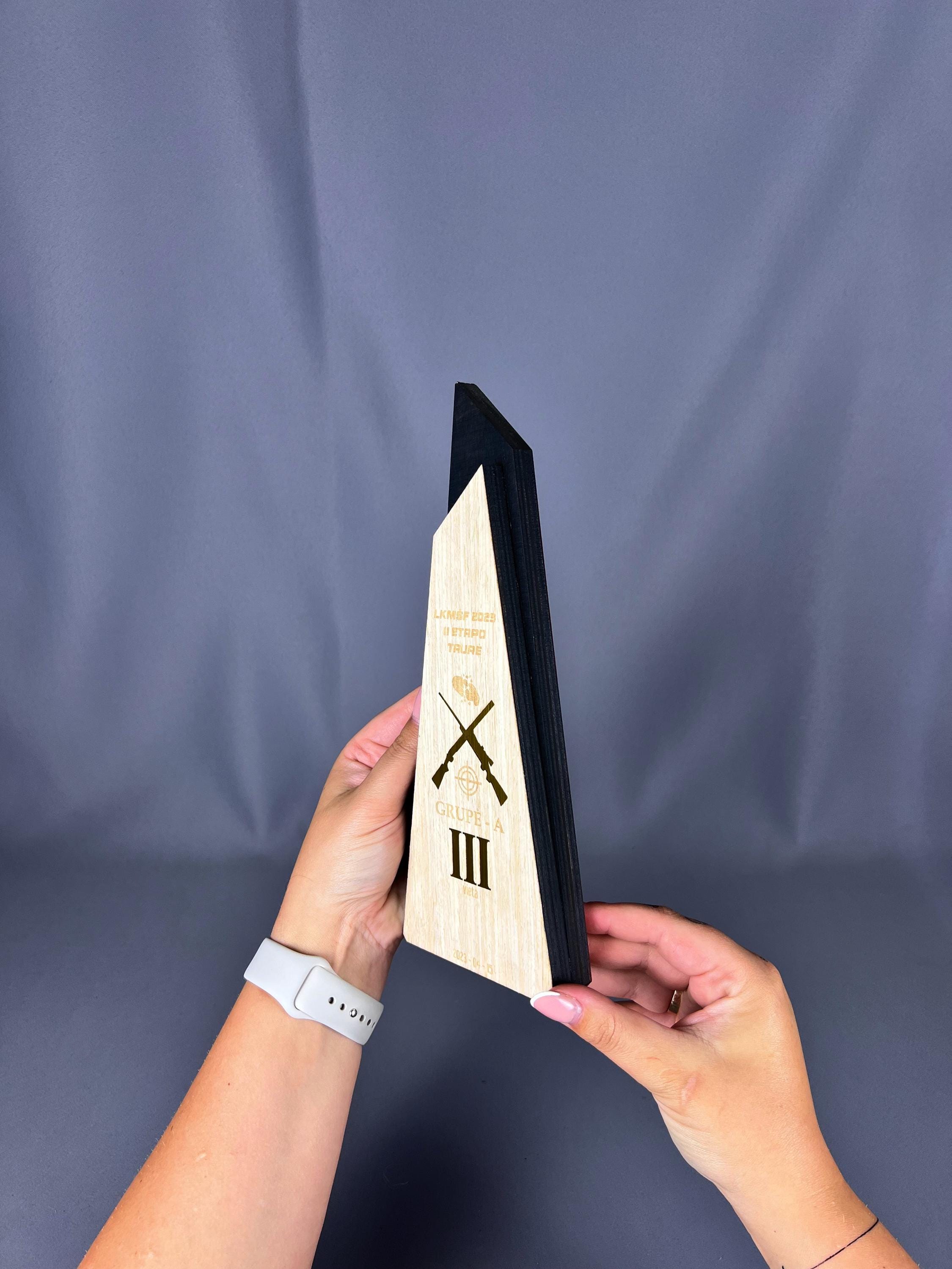 Handmade Clay Shooting Wood Trophy - Customizable Award - Etsy