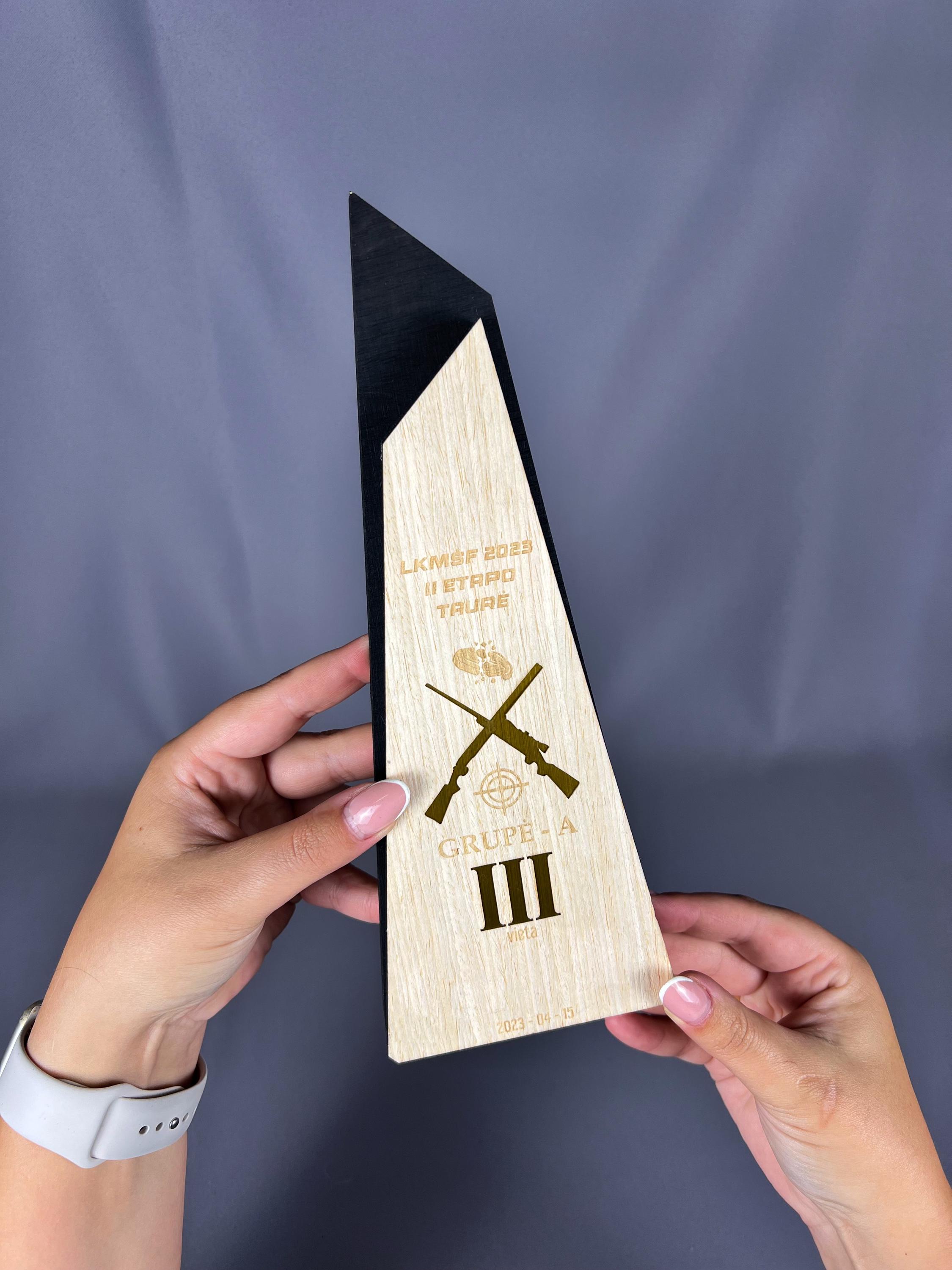 Handmade Clay Shooting Wood Trophy - Customizable Award - Etsy