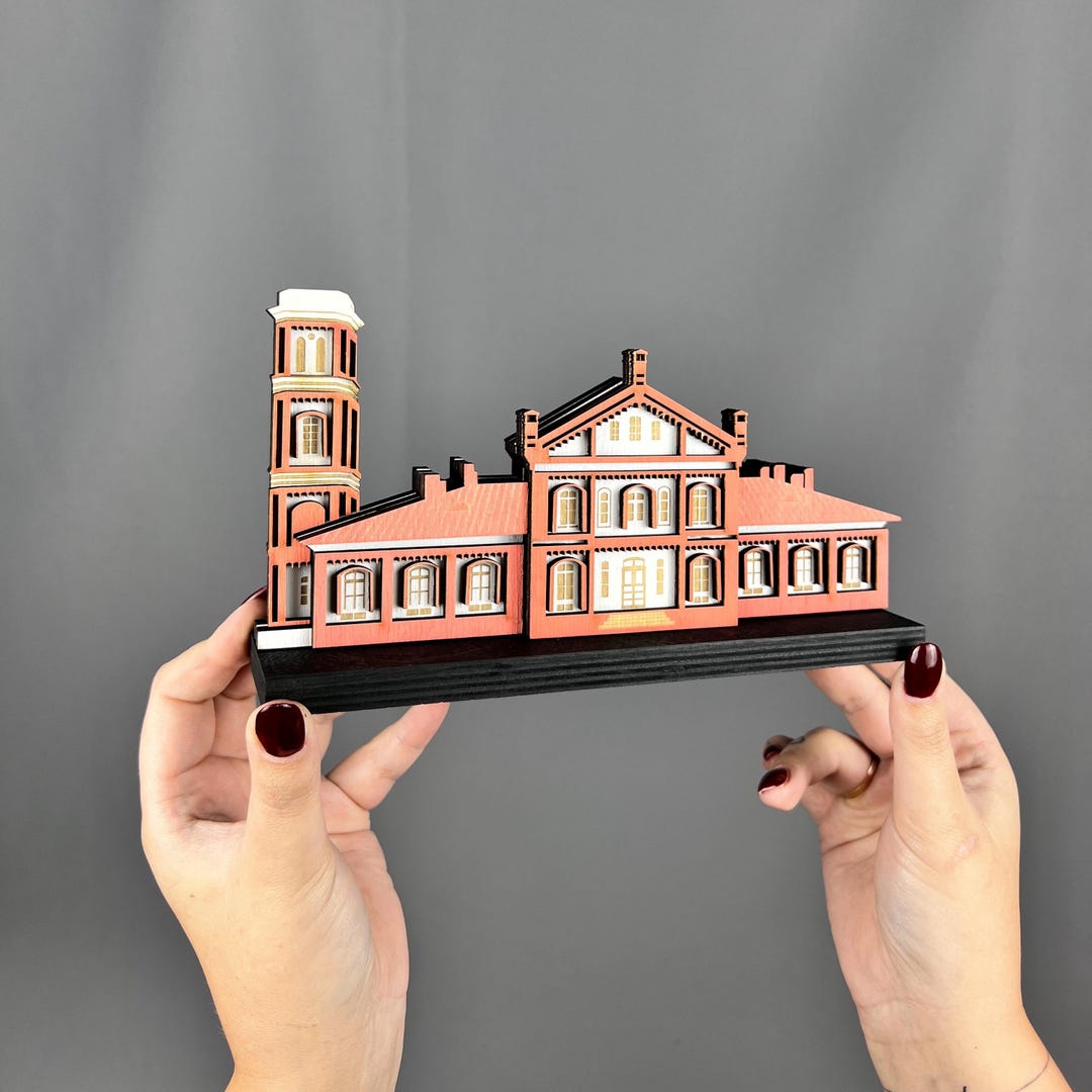 Personalised Wooden Mansion Trophy Award Personalised Bespoke Design ...