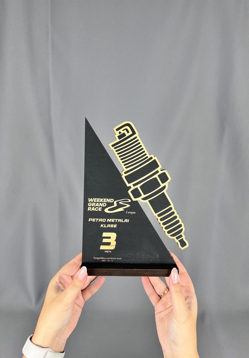 Custom Wooden Racing Trophy – Unique Motorsports Award for Car ...