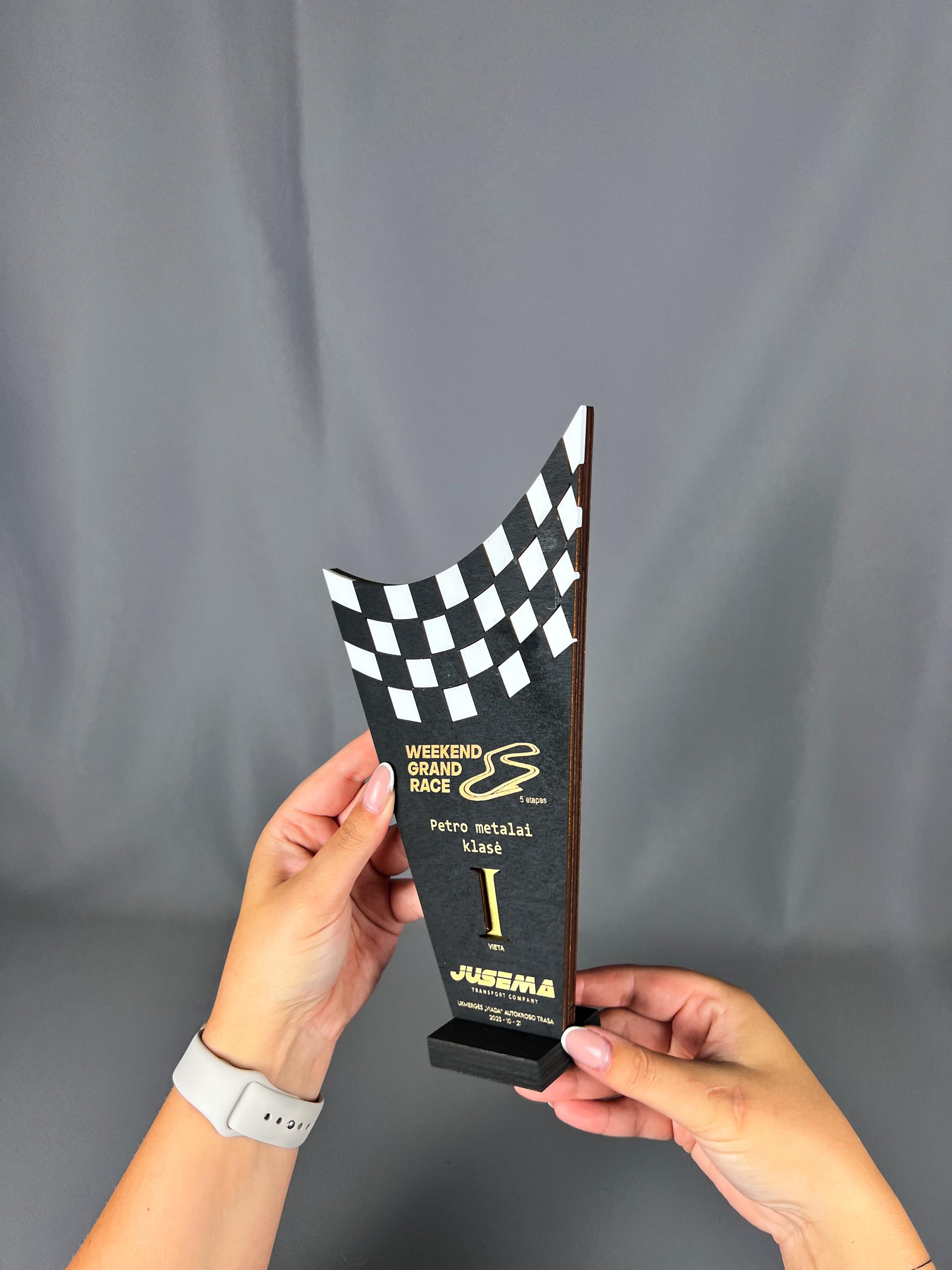 Car Show Trophy Checkered Flag Racing Trophy Race Flag Trophy Best Time ...