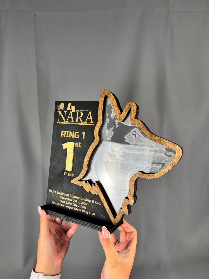 Personalised Wooden Trophy Award Personalised Bespoke Design Custom ...