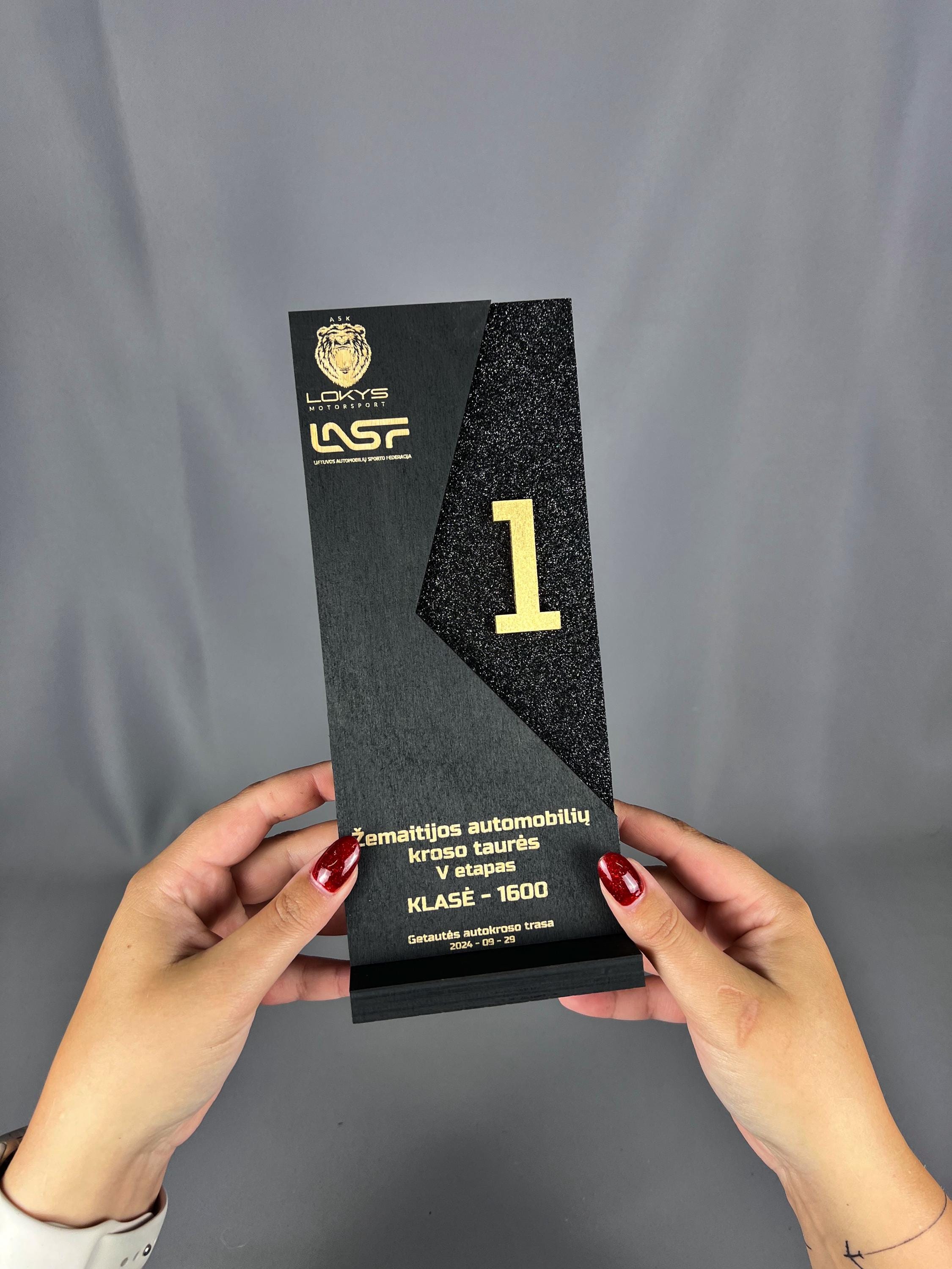 Personalised Wooden Trophy Award Personalised Bespoke Design Custom ...