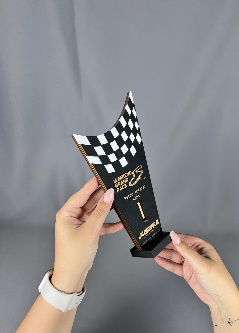 Car Show Trophy Checkered Flag Racing Trophy Race Flag Trophy Best Time ...