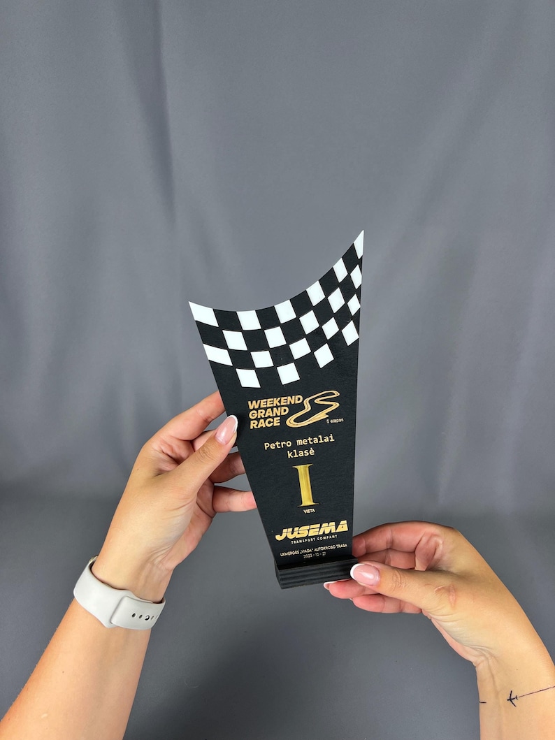 Car Show Trophy Checkered Flag Racing Trophy Race Flag Trophy Best Time ...