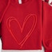 Custom Name Puff Double Heart Puff Sweatshirt, Hearts Embossed ...