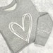 Custom Name Puff Double Heart Puff Sweatshirt, Hearts Embossed ...
