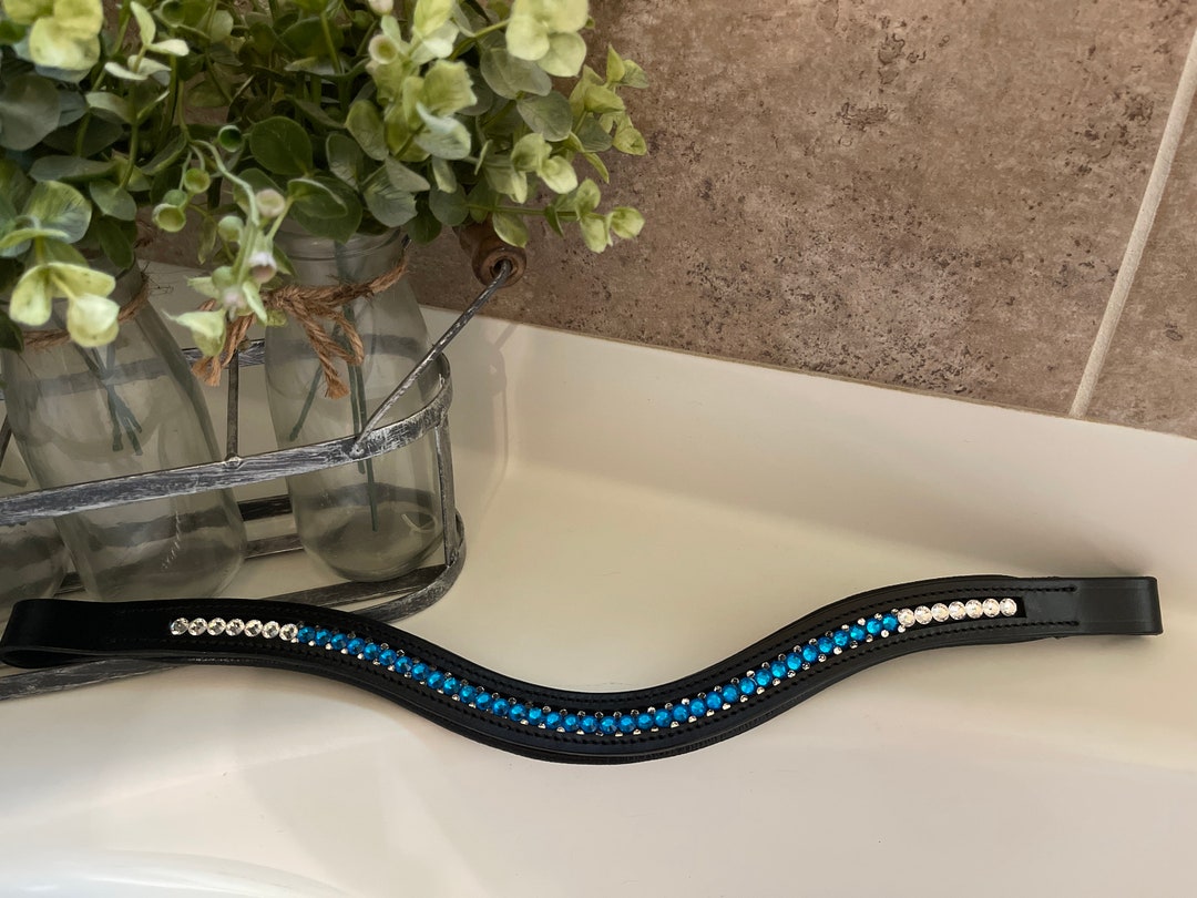 Crystal Blue Browband - Etsy