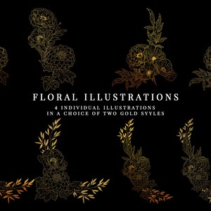 Floral Alphabet Letters, Complete Alphabet Set, Floral Clip Art, Floral ...