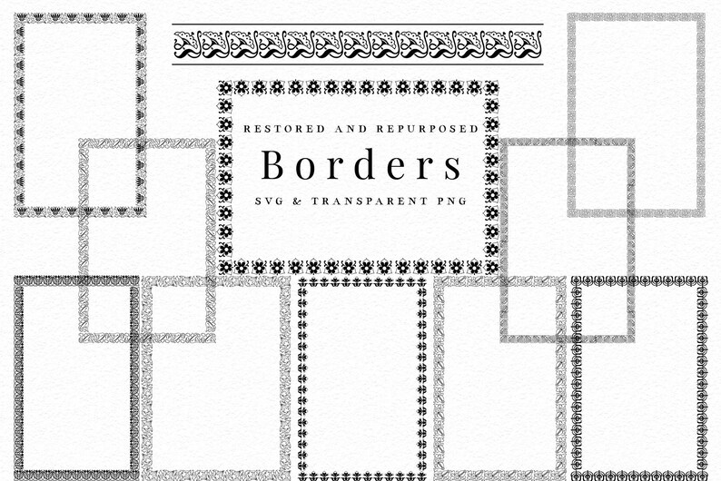 Vintage Borders and Banners, Borders & Frames for Invitations, Print ...