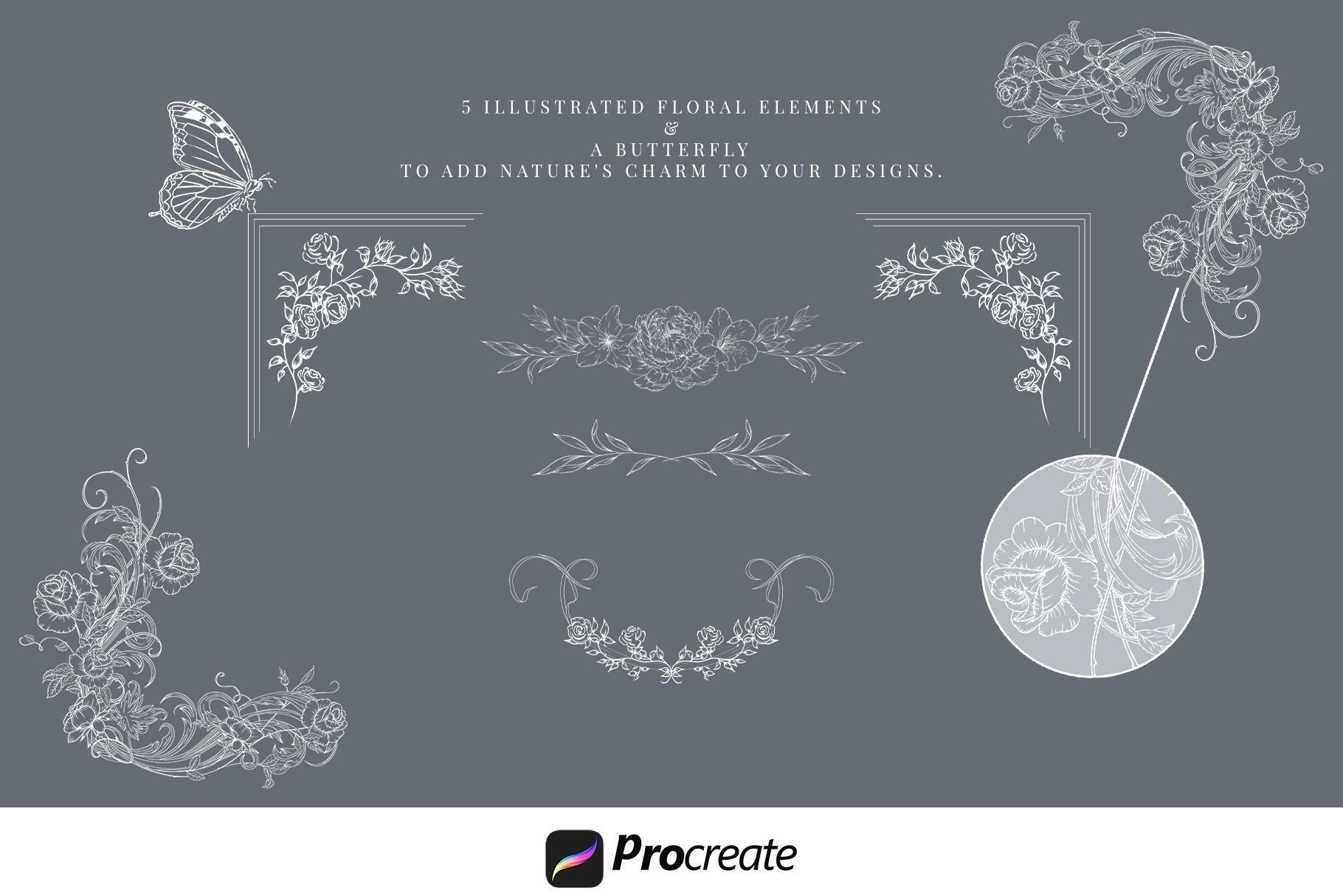 Procreate Wedding Borders, Procreate Invitation, Wedding Invites, Rose ...