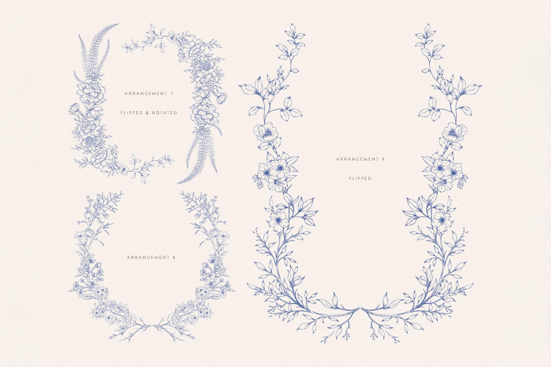 Chinoiserie Floral Affinity Designer, Borders for Wedding Invites ...