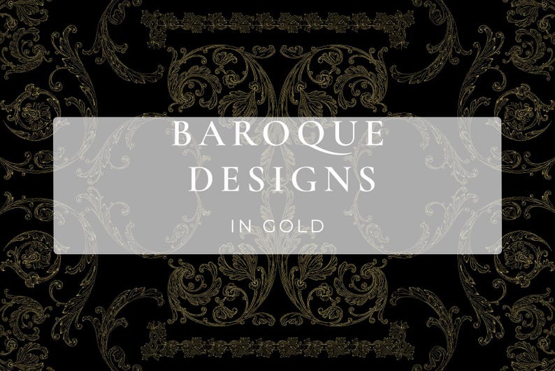 Baroque Border SVG Bundle, 25 Ornate Scroll Frame Flourishes for ...