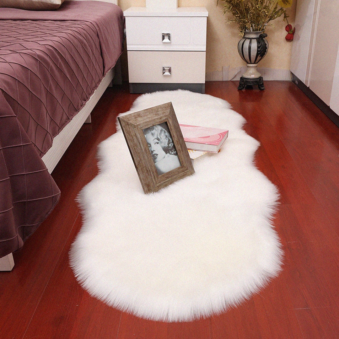 Fluffy Rug, Sheepskin Rug, Sheepskin, Bedside Rug, Furry Rug, Lambskin ...