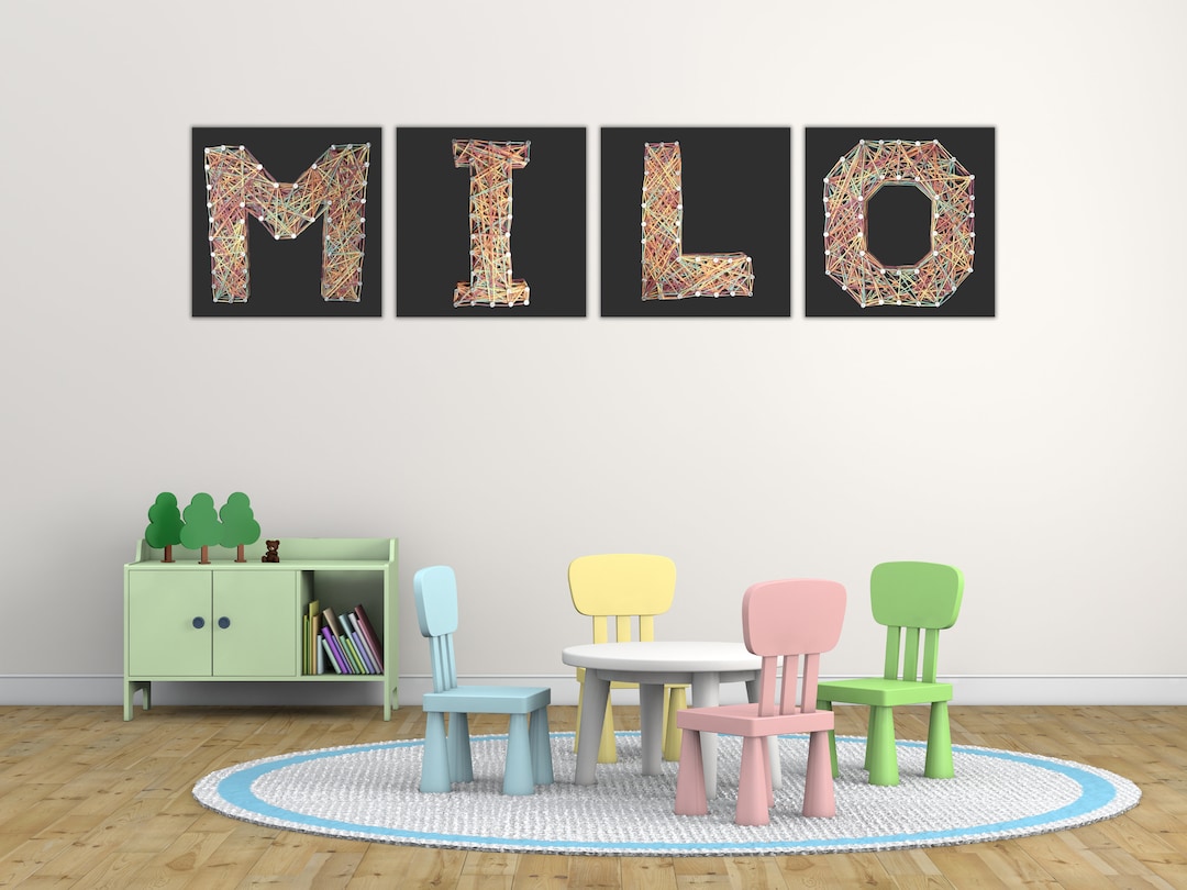 9 Große String-kunst-buchstaben, Anpassbare Xxl-zeichen, Wort, Name ...