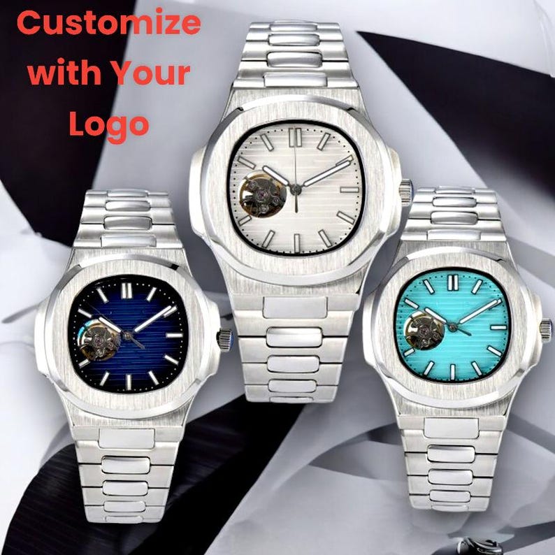 Luxury Custom Watch Stainless Steel Mechanical Movement Personalize ...