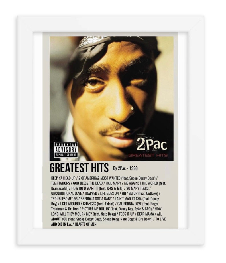 Tupac Greatest Hits Album Cover - Etsy