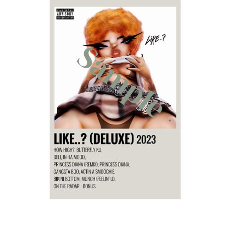 Ice Spice Like Deluxe Album Cover - Etsy