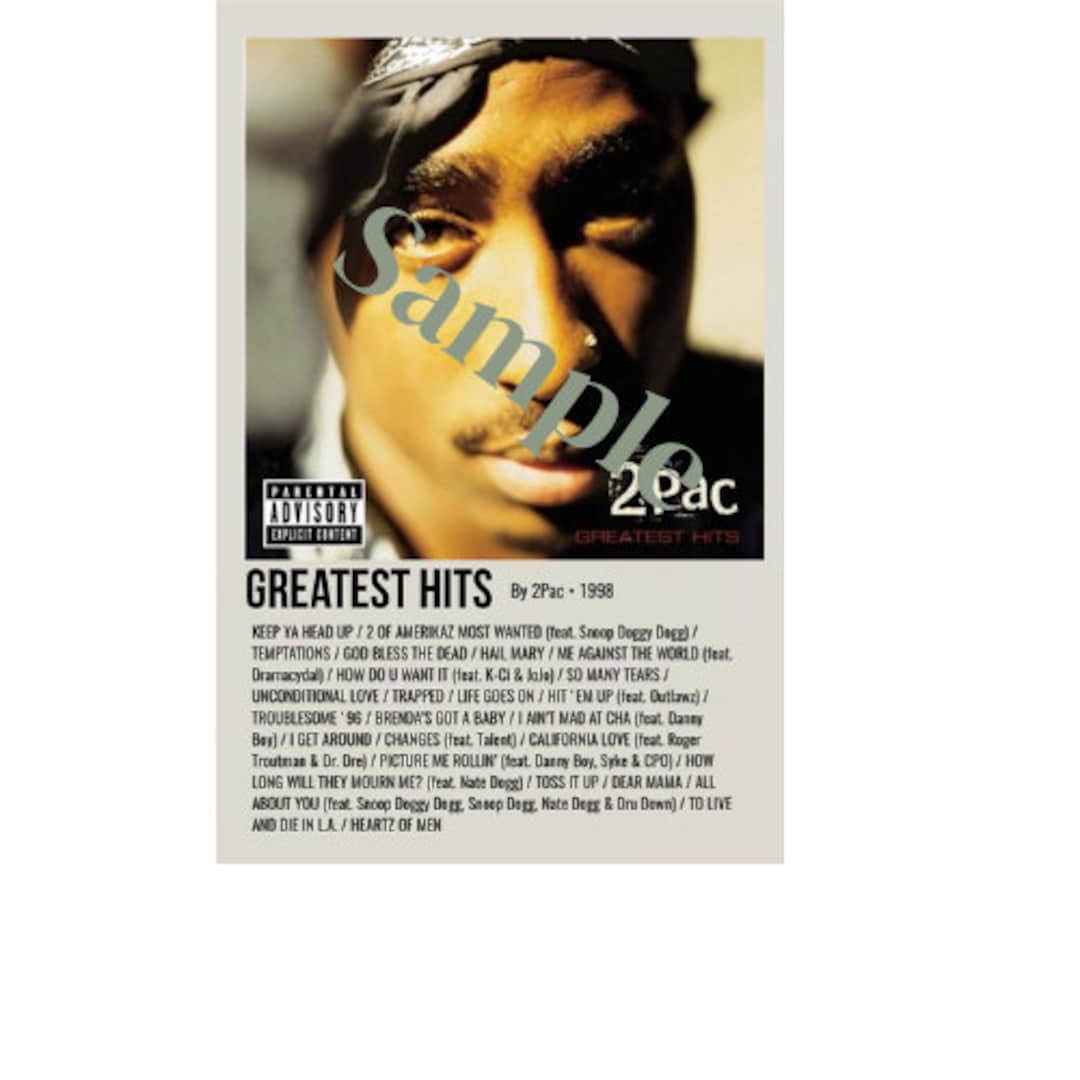 Tupac Greatest Hits Album Cover - Etsy