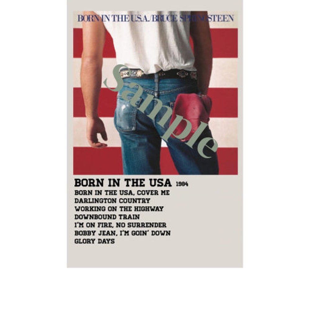 Bruce Springstein Born in the USA Album Cover - Etsy