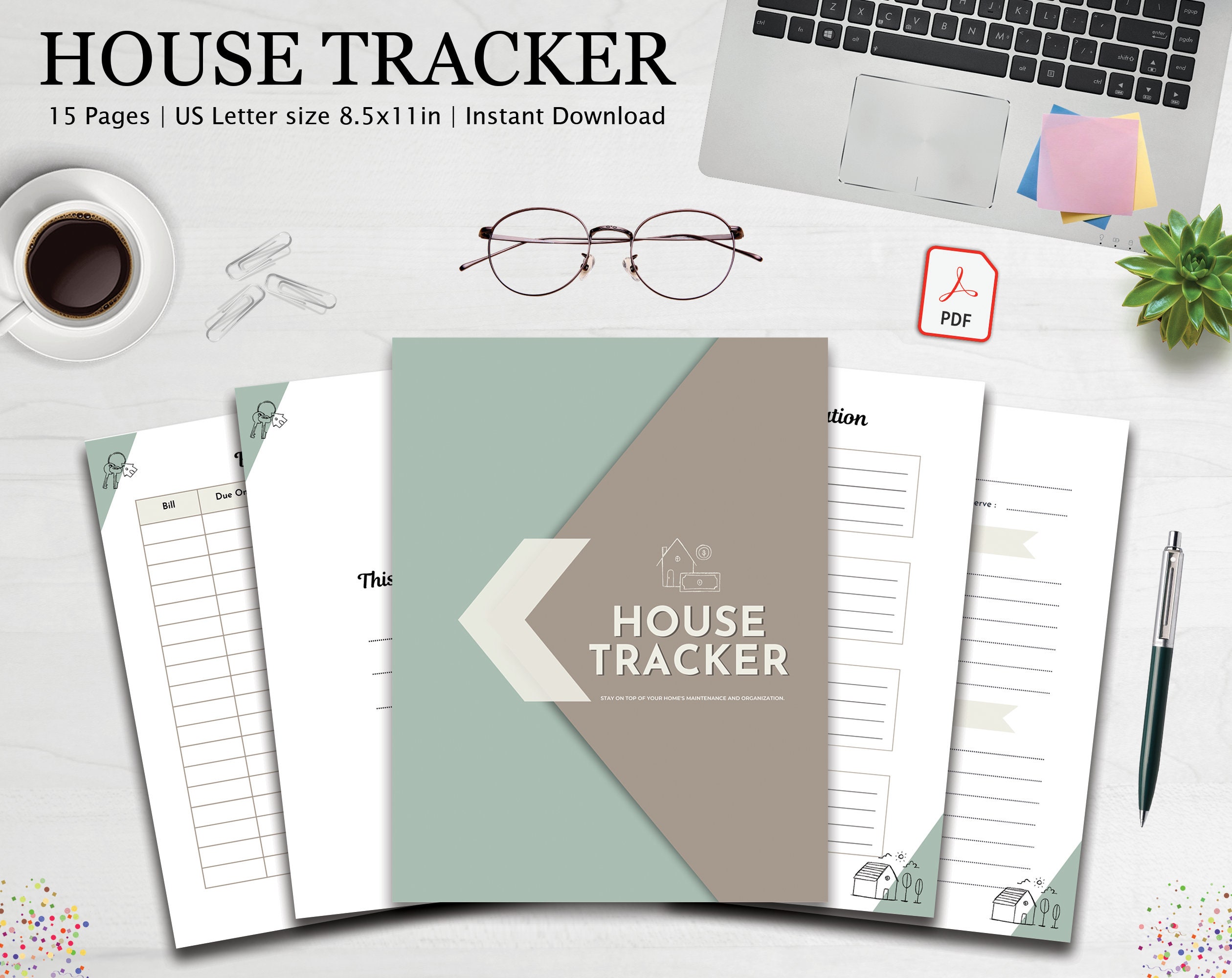 The Ultimate House Tracker , Printable Tracker, Digital Download, US ...