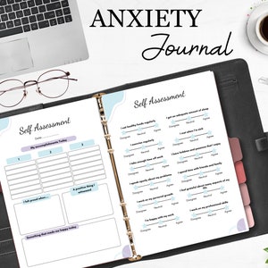Anxiety Journal Printable, Self-care Workbook for Anxiety, Mental ...
