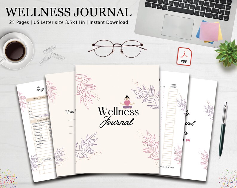 The Ultimate Wellness Journal, Printable Wellness Journal, Digital ...