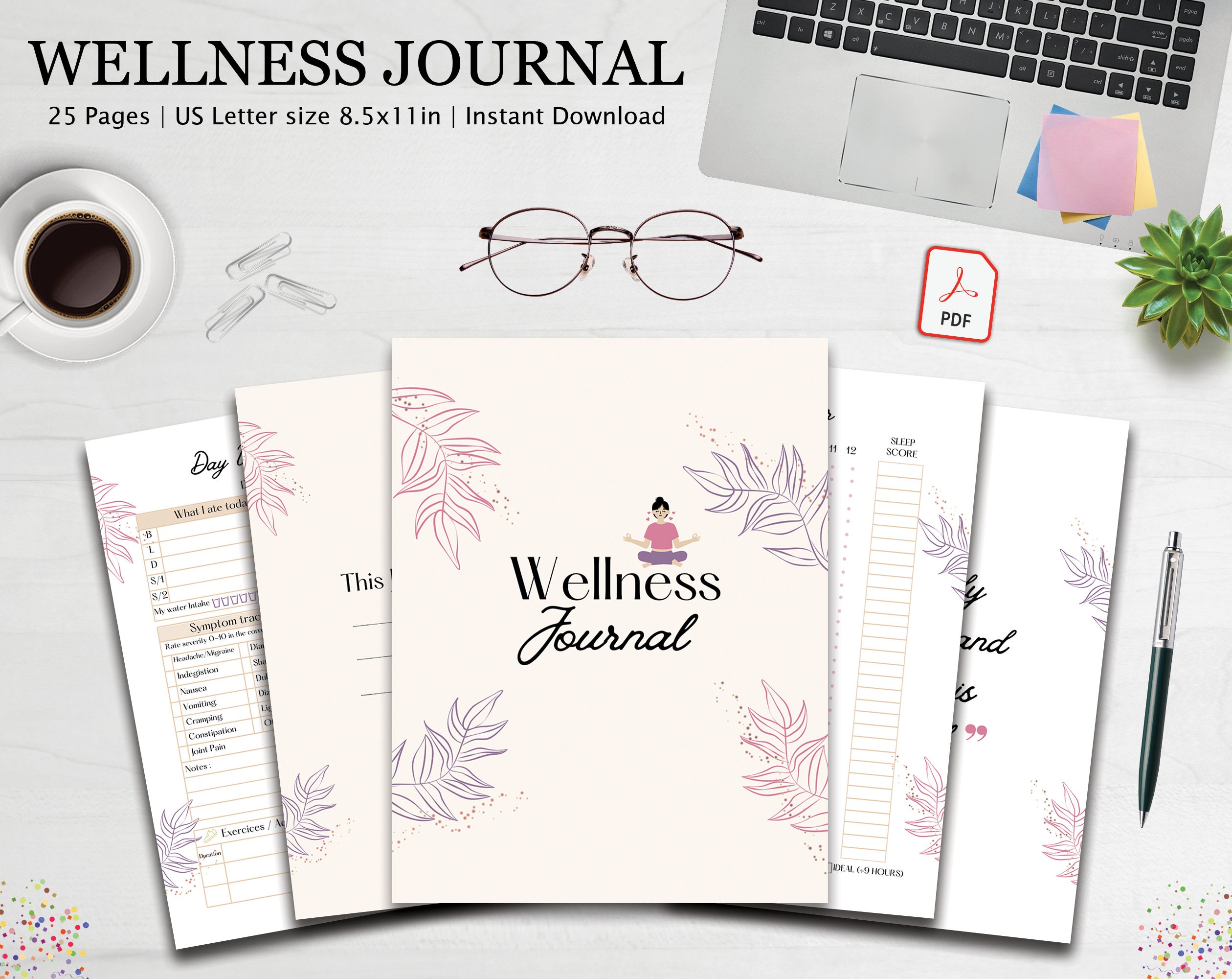 The Ultimate Wellness Journal, Printable Wellness Journal, Digital ...