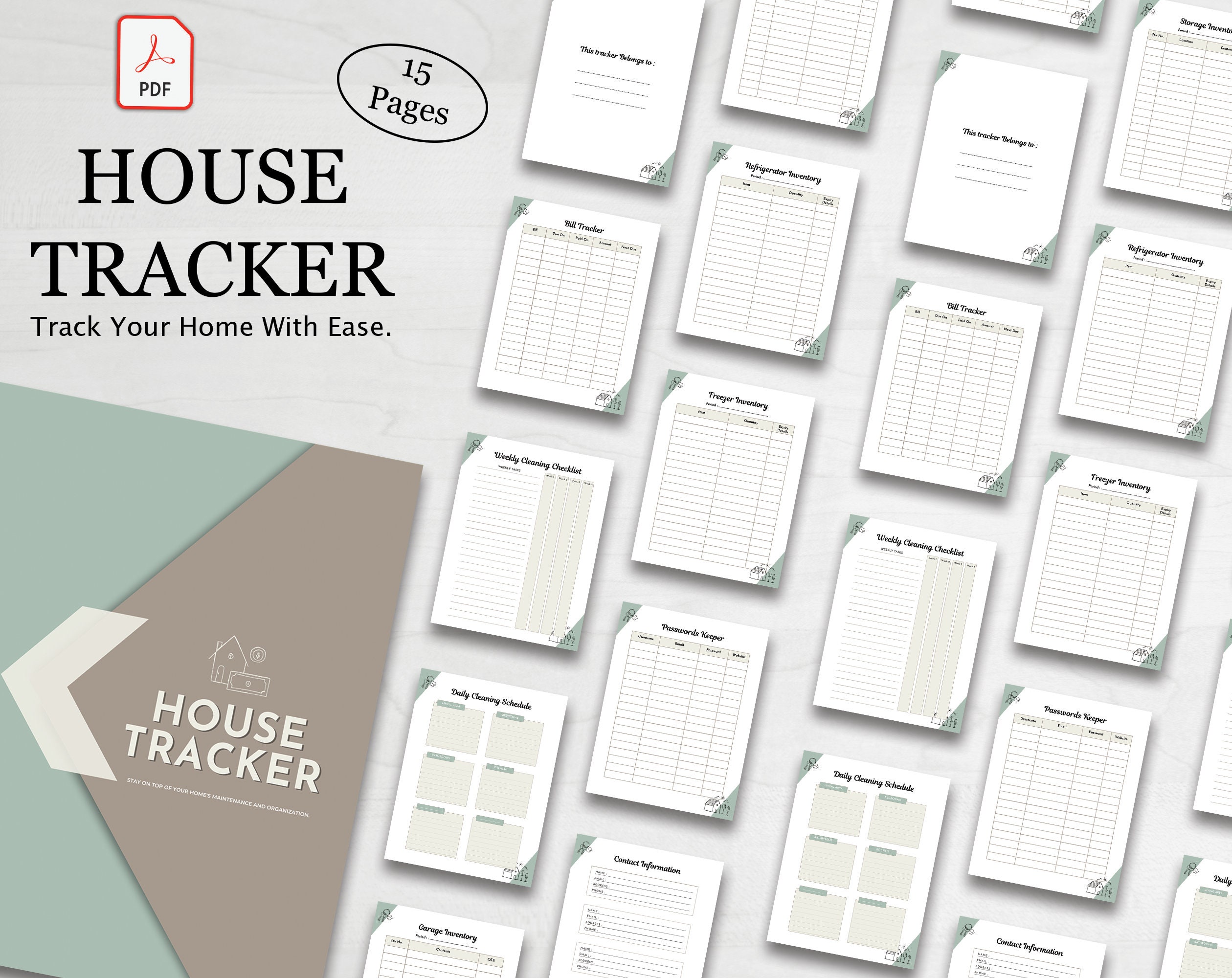 The Ultimate House Tracker , Printable Tracker, Digital Download, US ...