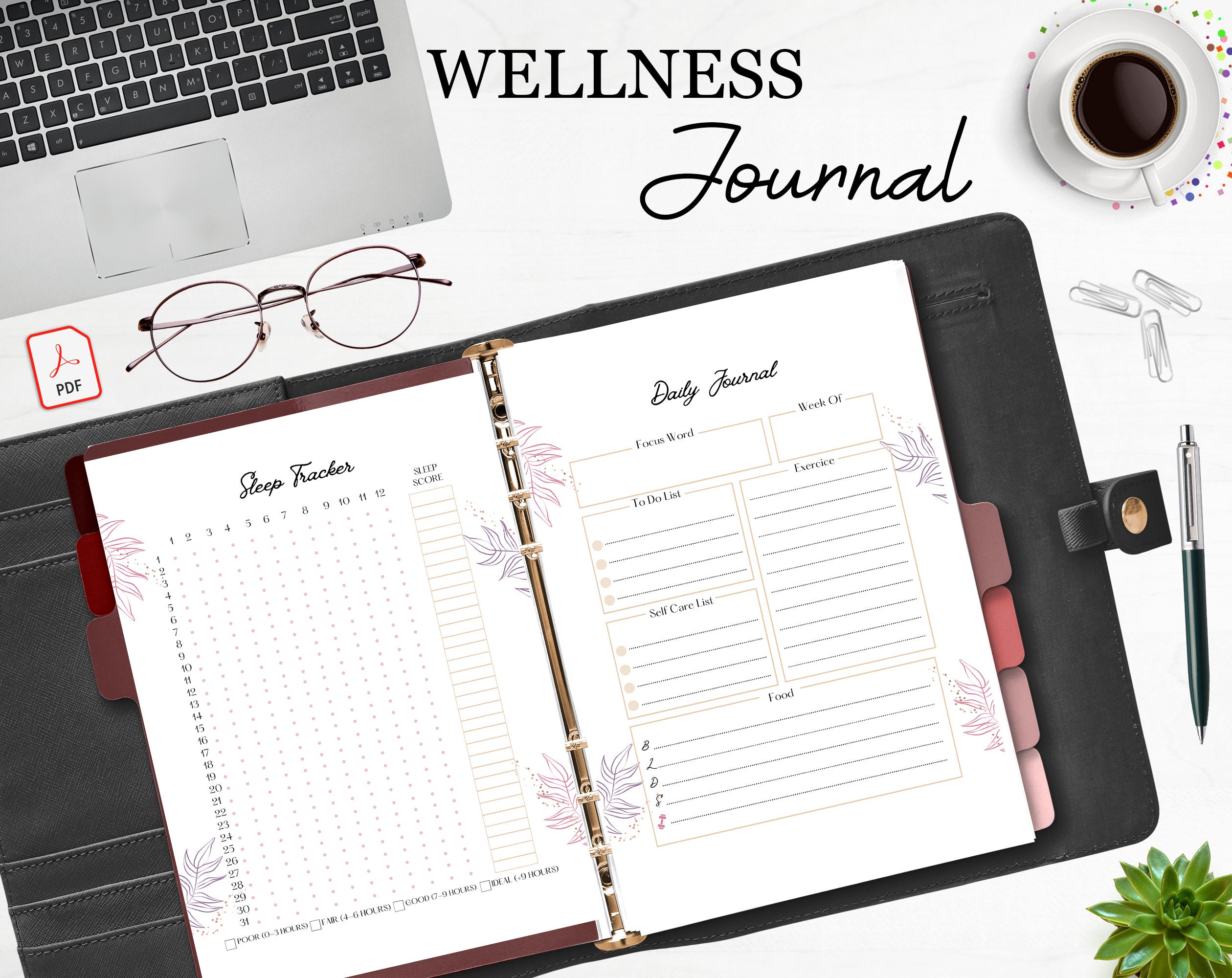 The Ultimate Wellness Journal, Printable Wellness Journal, Digital ...