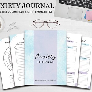 Anxiety Journal Printable, Self-care Workbook for Anxiety, Mental ...