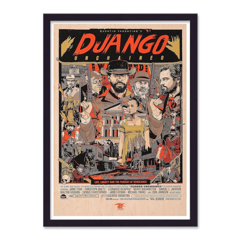 Django Unchained Reimagined Movie Poster - Etsy