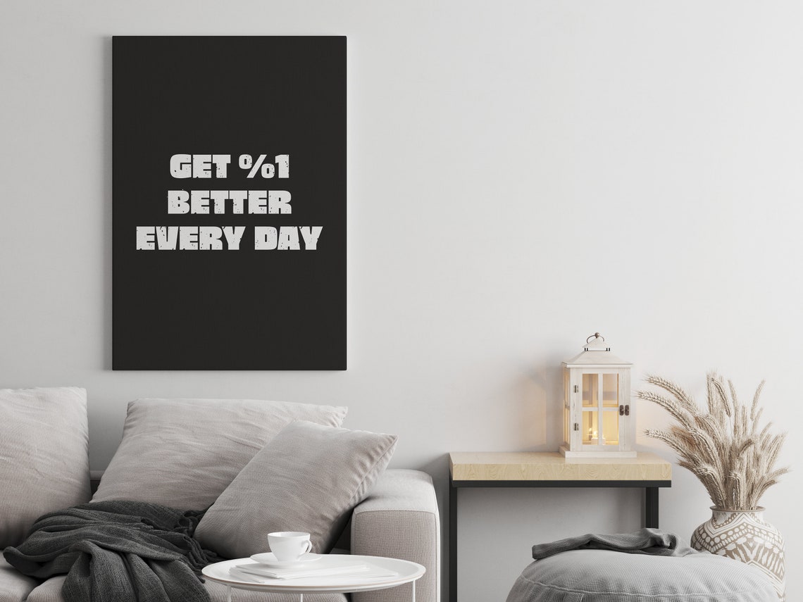 Get %1 Better Every Day Print, Motivational Message, Encouraging ...
