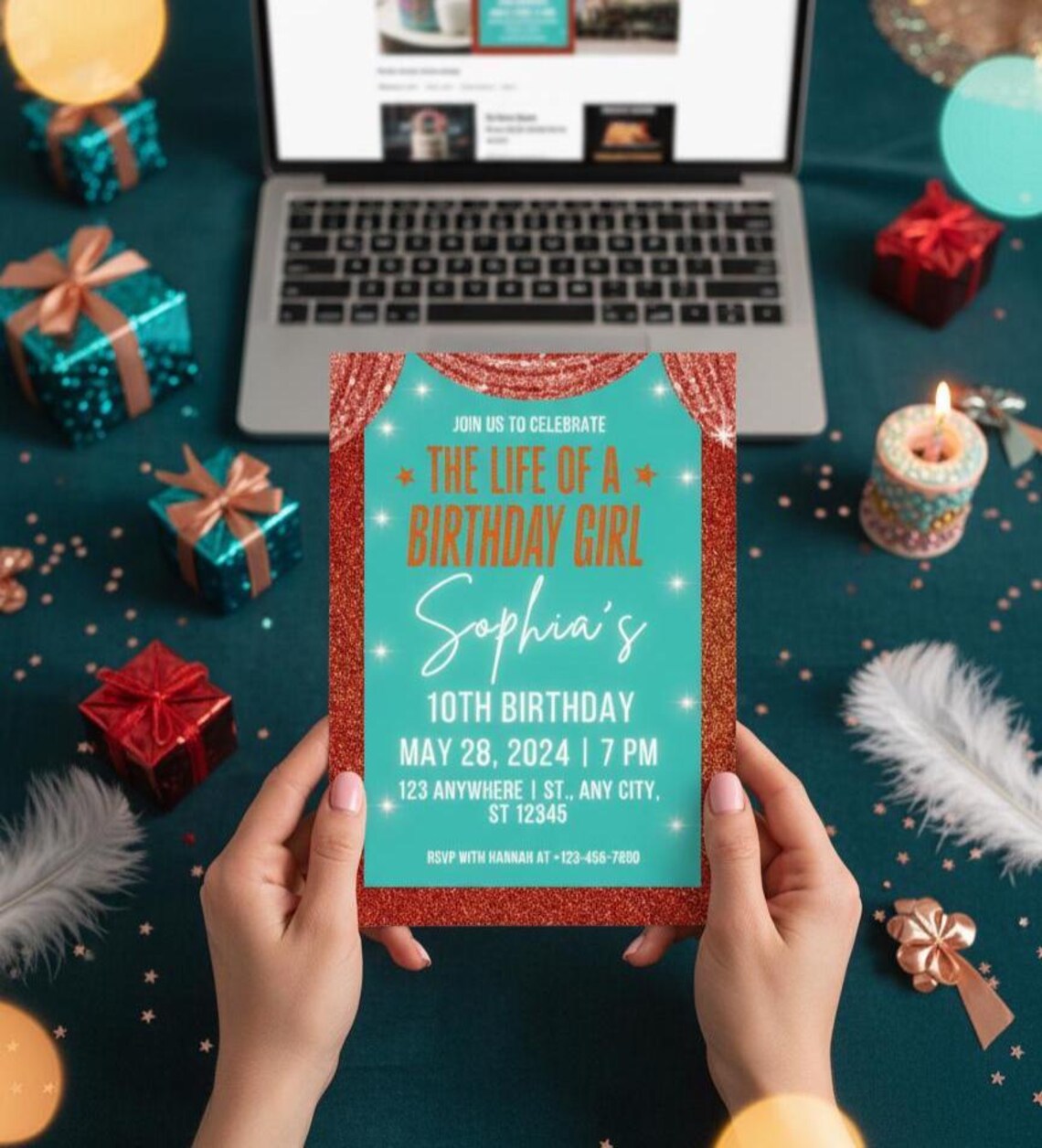 Life of a Birthday Girl Invitation Digital Invite Showgirl Era in My ...