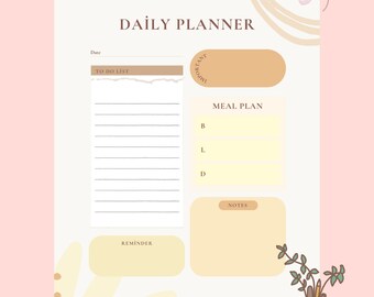 BEST Printable Daily Planner Printable Template Digital Daily - Etsy