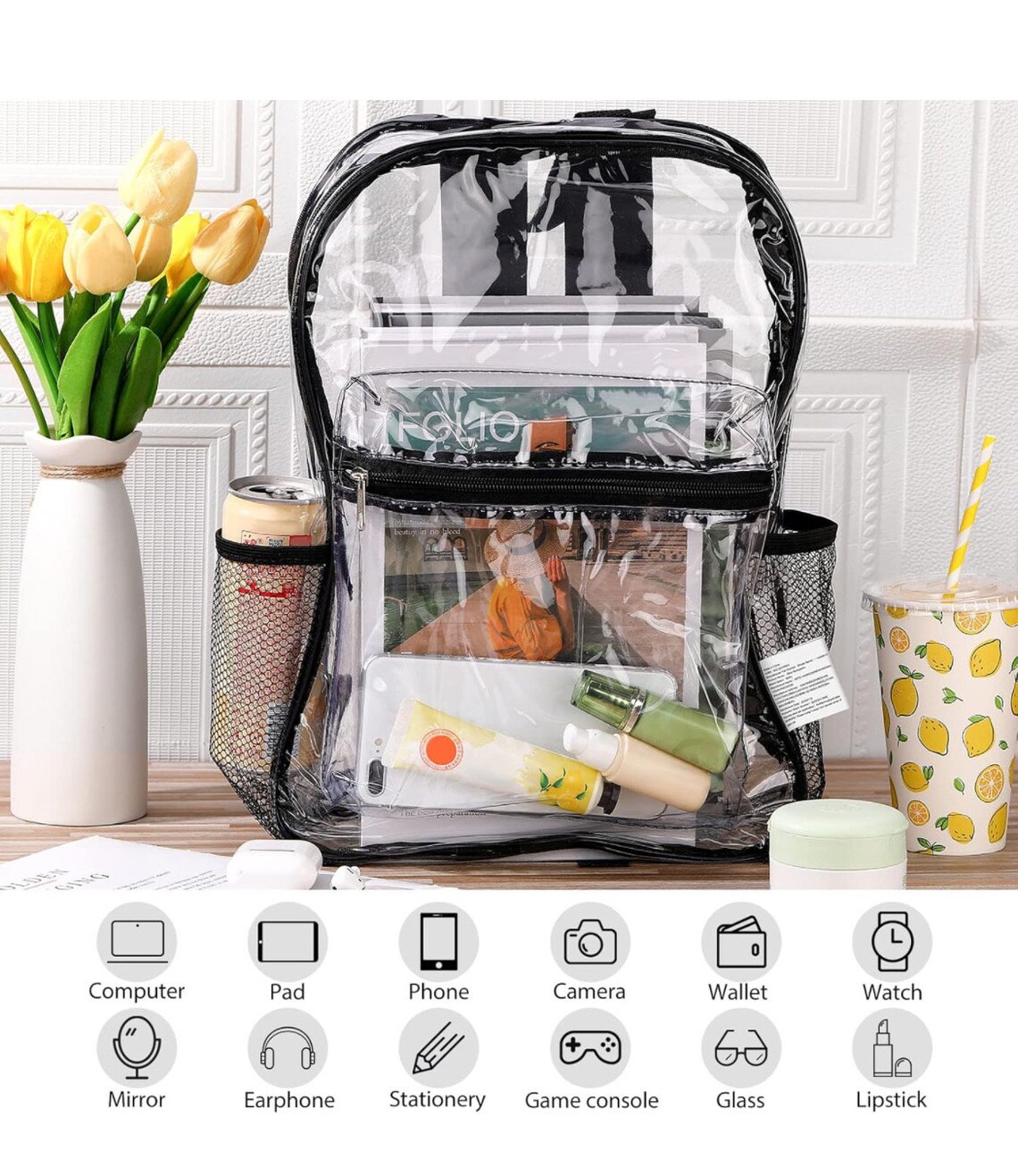 Custom Clear Backpack - Etsy