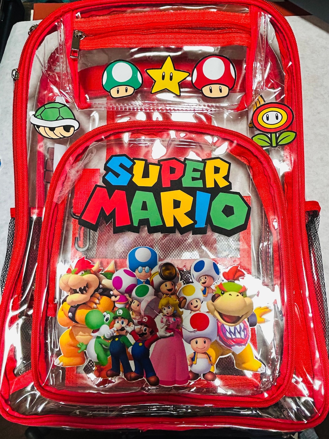 Super Mario Clear Custom Backpack - Etsy