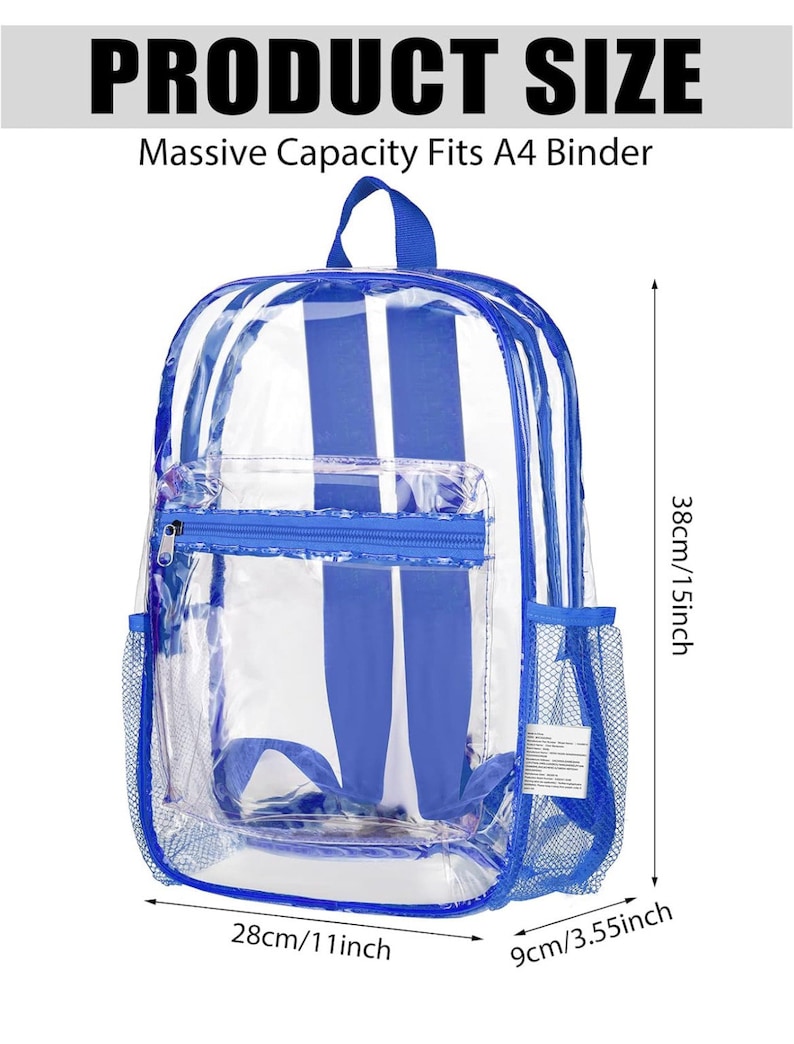 Custom Clear Backpack - Etsy