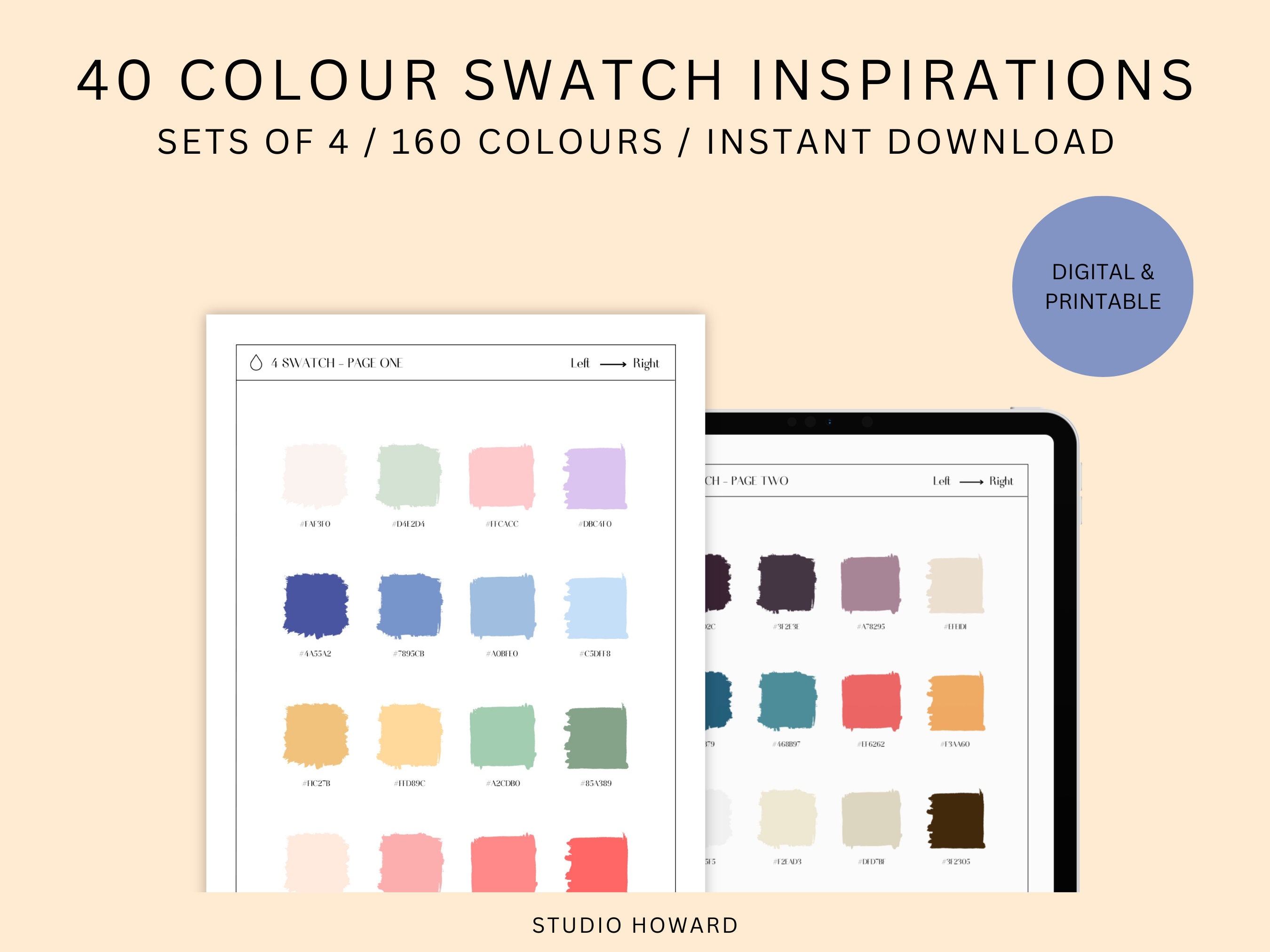 Digital Planner Colour Swatches | Colour Palette Inspiration | Scrap ...