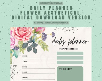 24 Hour Daily Planner Printable, Daily to Do List for Work / Personal ...