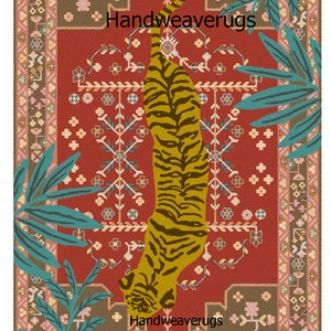 Hand Tufted Bengal Tiger Rug Woolen Area Rug 8X10 X9X12 Multi Color ...