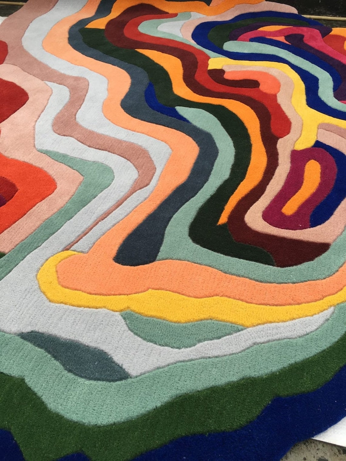 Irregular Shape Rug Alternative Pile Handmade Unique Rug for - Etsy